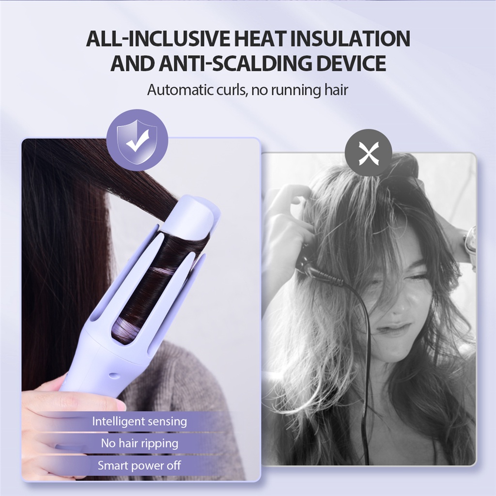 (MY 24h)Hair Curler 32 mm Automatic Curling Iron 4 Temperature Ceramic ...