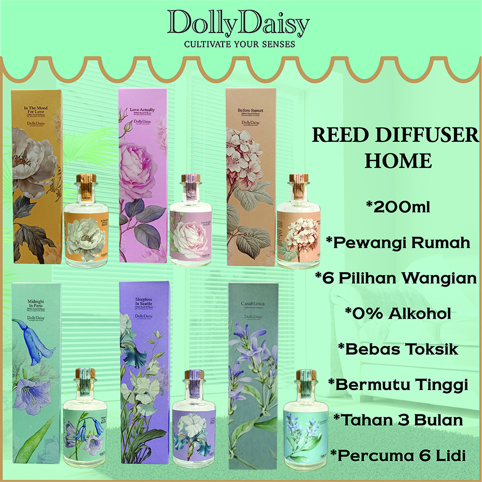 Dolly Daisy Reed Diffuser 200ml with 6 pcs reeds| Air Freshener | Home ...