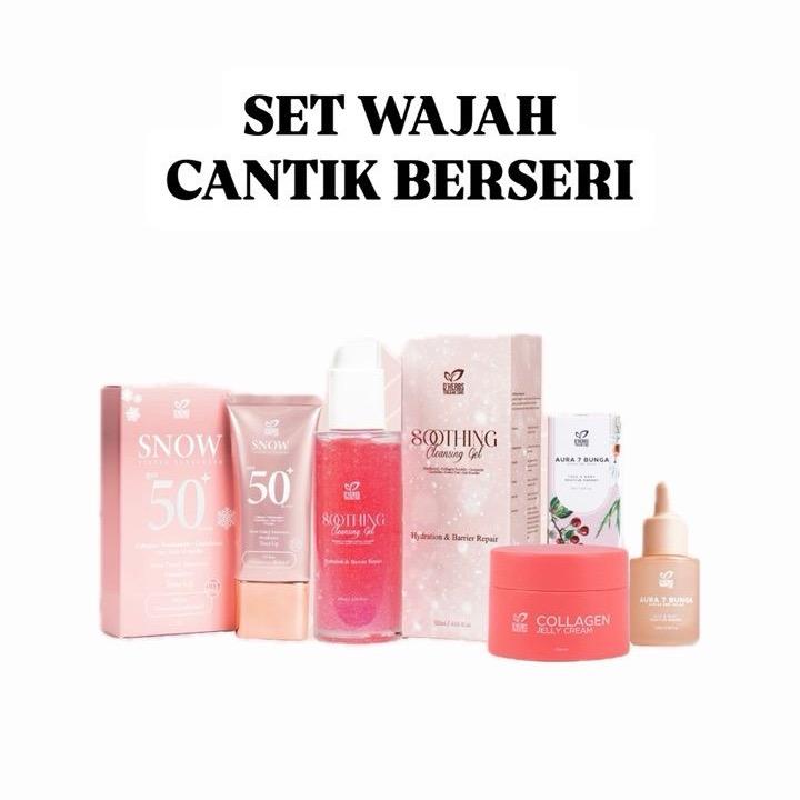 DHERBS SET WAJAH CANTIK BERSERI (CLNSING GEL + SNOW TINTED + JELLY ...