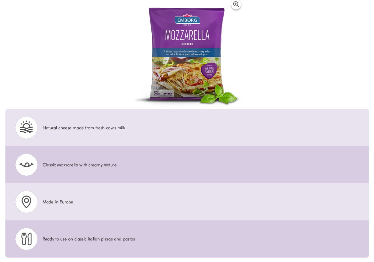 Emborg Natural Shredded Mozzarella Cheese 200g | Shopee Malaysia