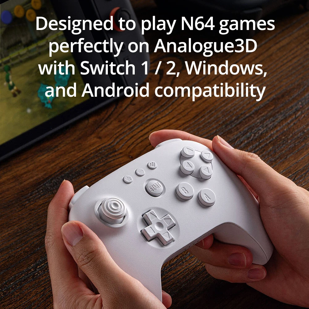 New 8Bitdo N64 Bluetooth Controller for Analogue 3D, Switch, Windows ...