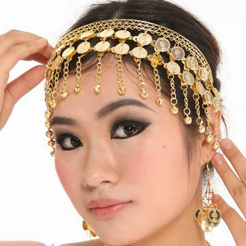 Arabian Belly Dance Headdress - Hiasan Kepala Tarian India dengan Duit ...
