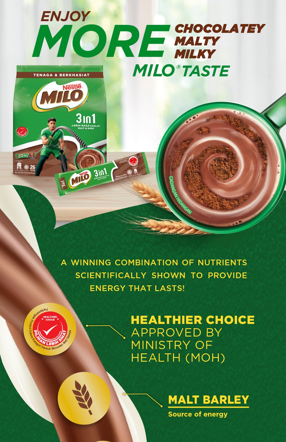 NESTLE Milo 3in1 Activ-Go Mixes 33g x 26s (Halal) | Shopee Malaysia