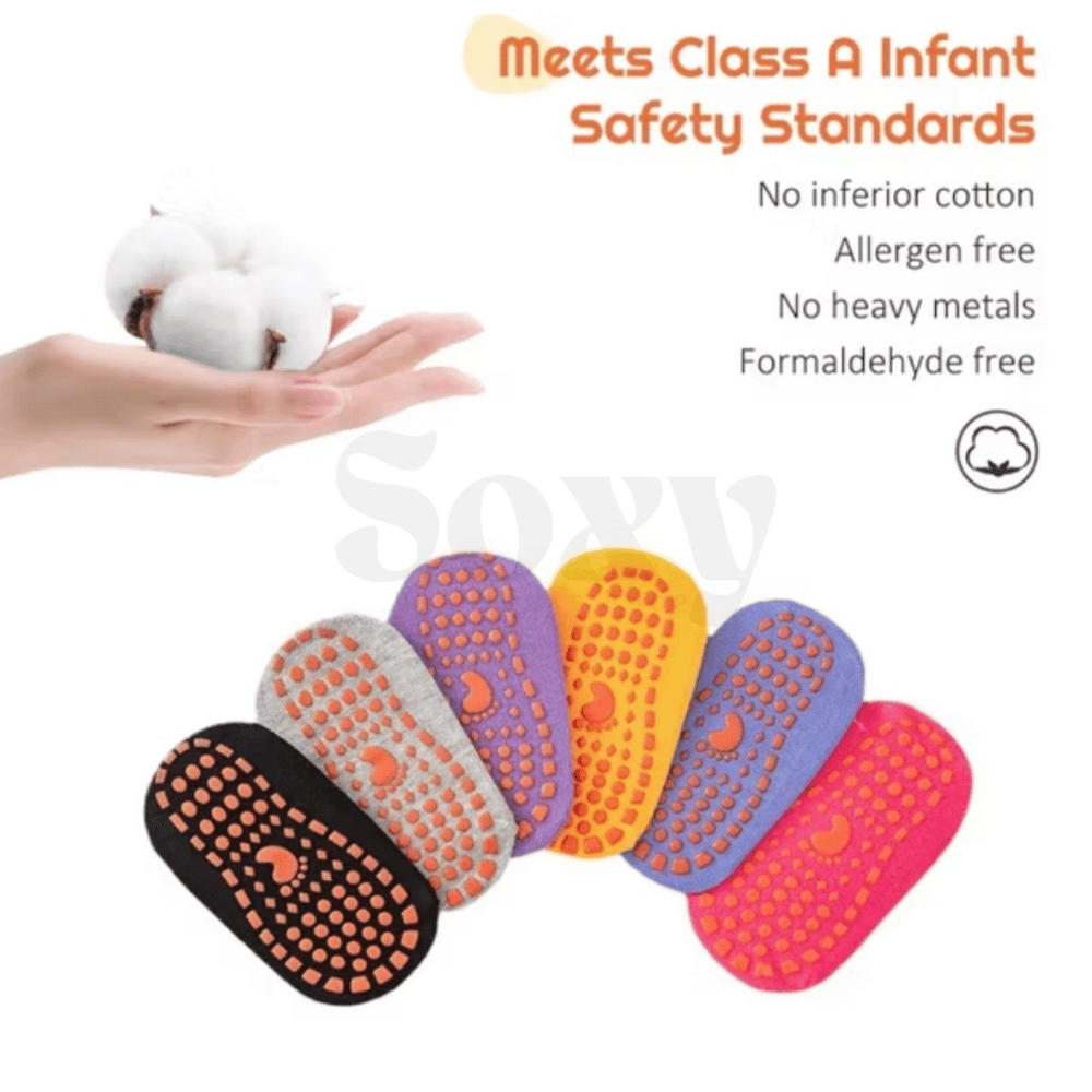 SOXY Anti-Slip Socks Kids-Adult | Playground Themepark Socks | Grip ...