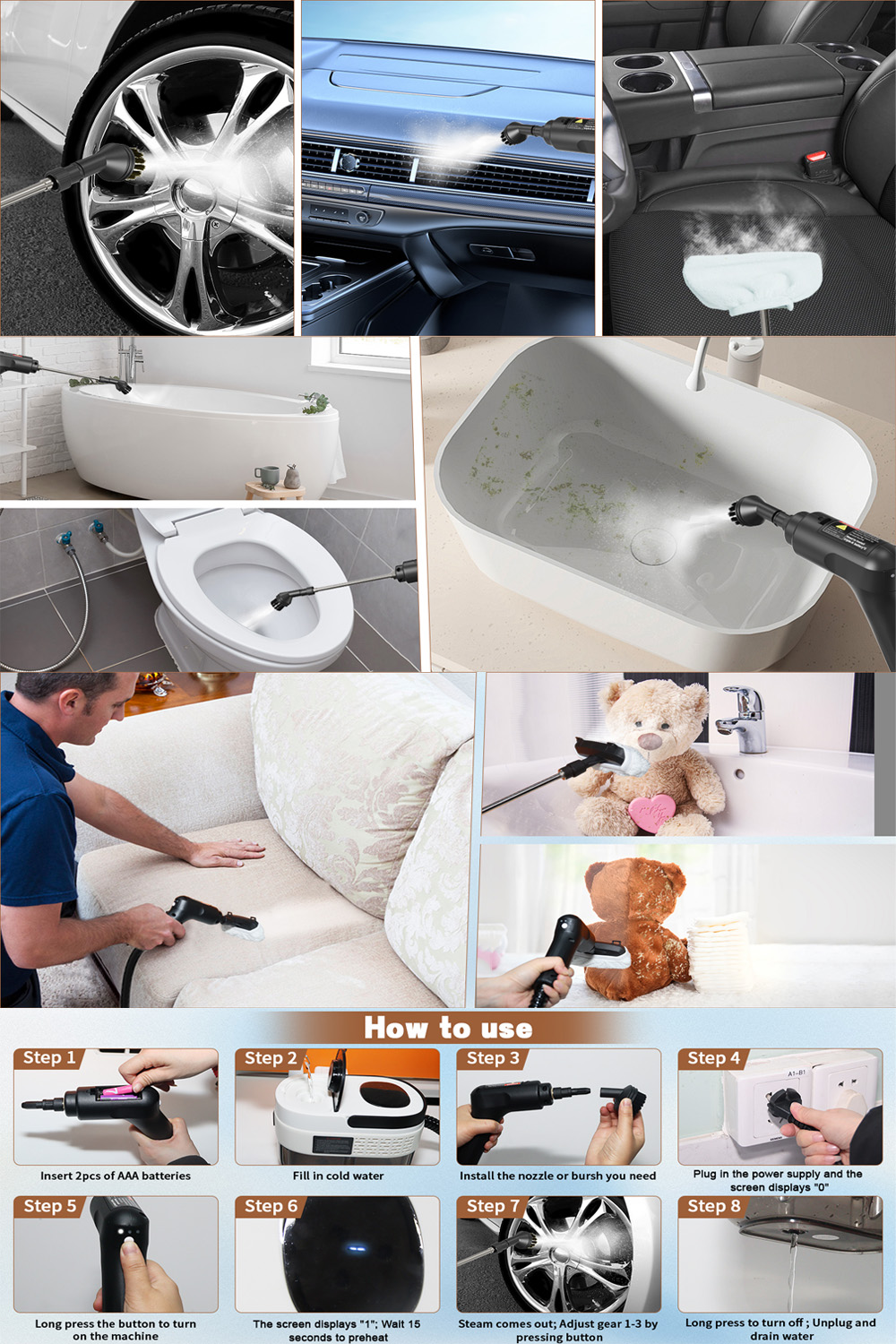 Steamer Cleaner 8500W Pressure Washer High Temperature High Pressure ...