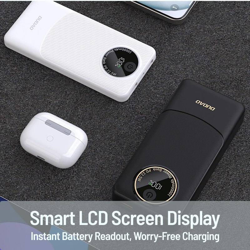 Dudao K12 Powerbank 10000mAh 22.5W | 3C Certified Slim Fast Charging Portable Charger | LED ...