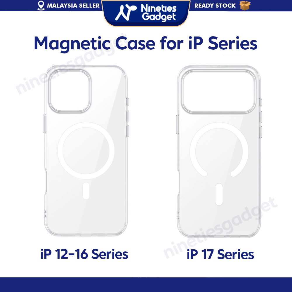 Premium Magnetic Transparent Clear Case for iP 17 Pro Max/17 Pro/17 Air ...