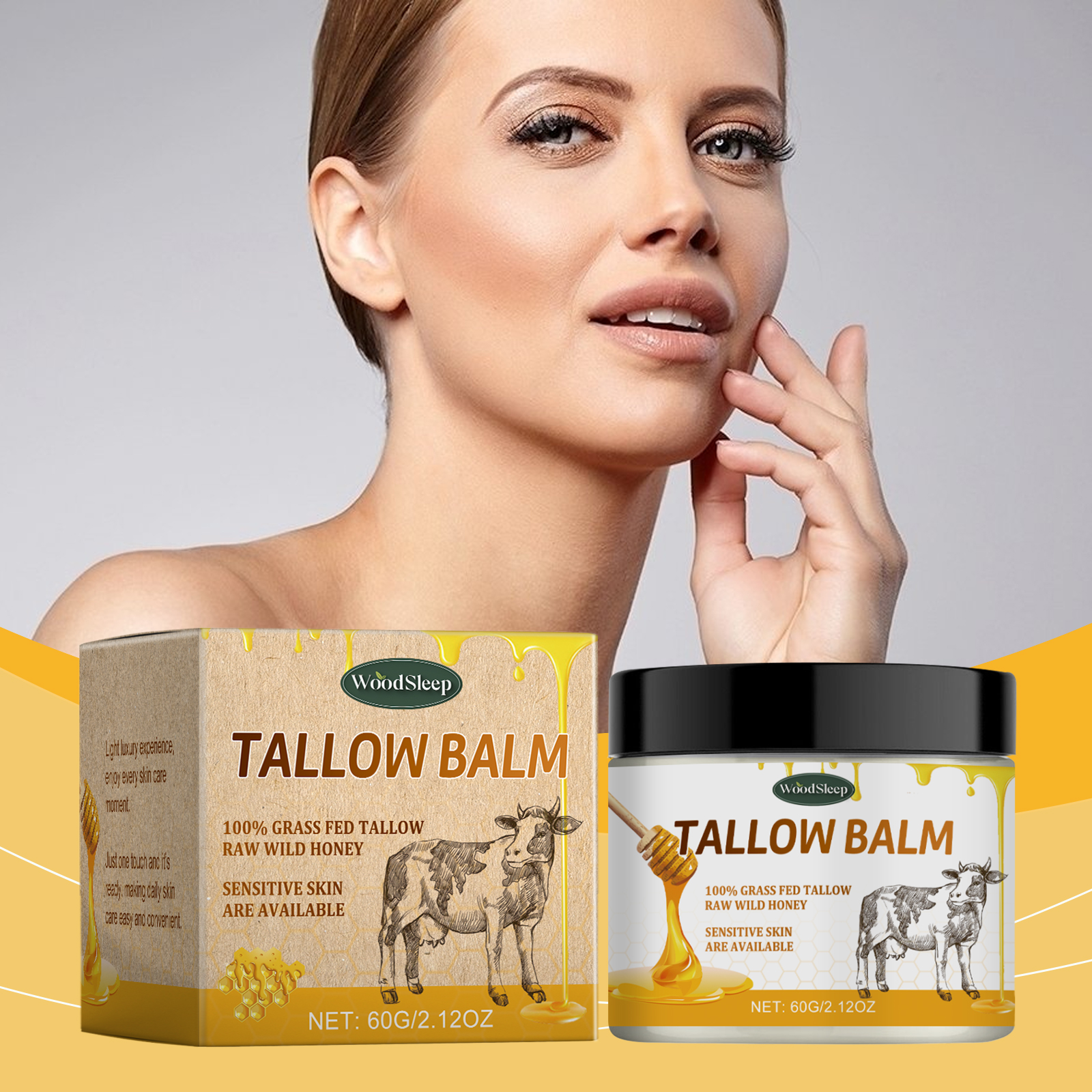 Tallow Balm 60g Tallow Face Moisturizer Beef Tallow Face Cream Tallow ...