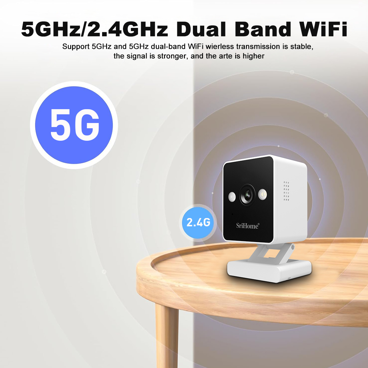 SriHome SH057 4MP 2K Mini Indoor WiFi CCTV Camera | Kamera Rumah, AI ...
