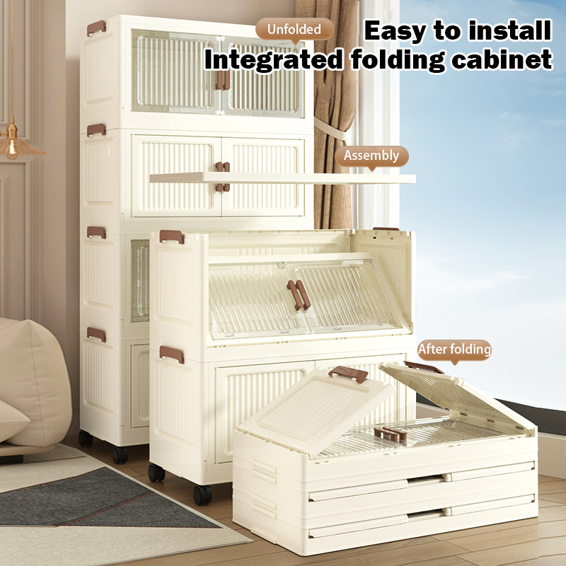 Foldable Storage Cabinet Storage Box Folding Cabinet Stackable Large ...