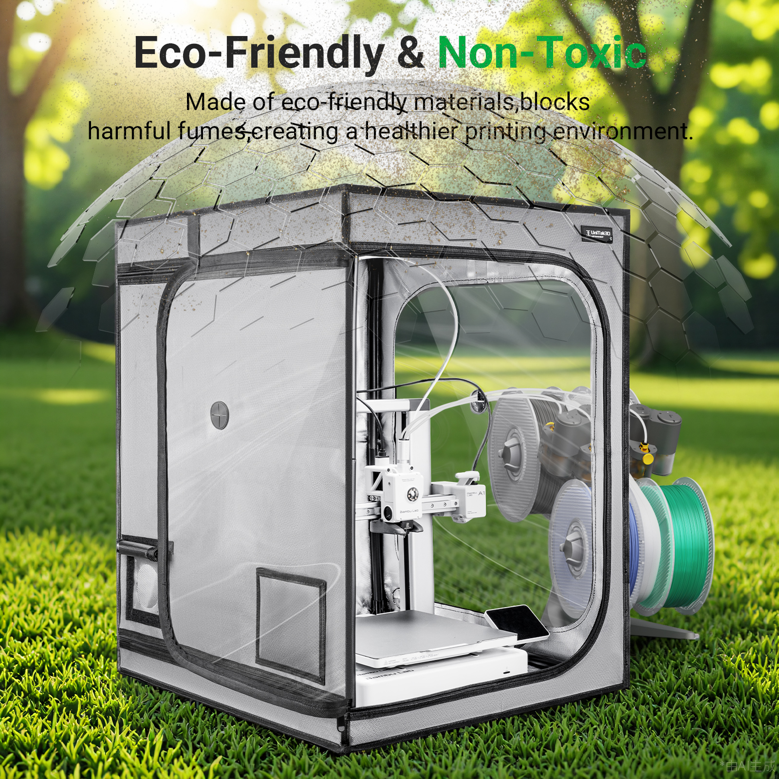 3D Printer Enclosure for Bambu Lab A1/A1 Mini with LED strip light ...