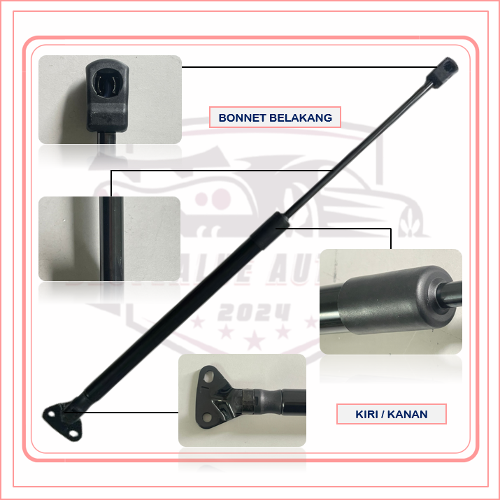 PERODUA AXIA 2014-2022 REAR BONNET DAMPER BOOT ABSORBER GAS SPRING SET ...