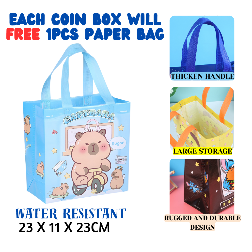 [READY STOCK] Beg Tabung Kotak Kanak Comel Capybara Kids Cartoon Coin ...