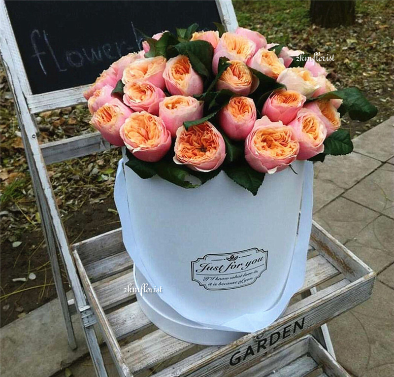 (3PCS) ROUND BIG FLOWER BOX Flower Box Surprise Delivery Box Florist ...