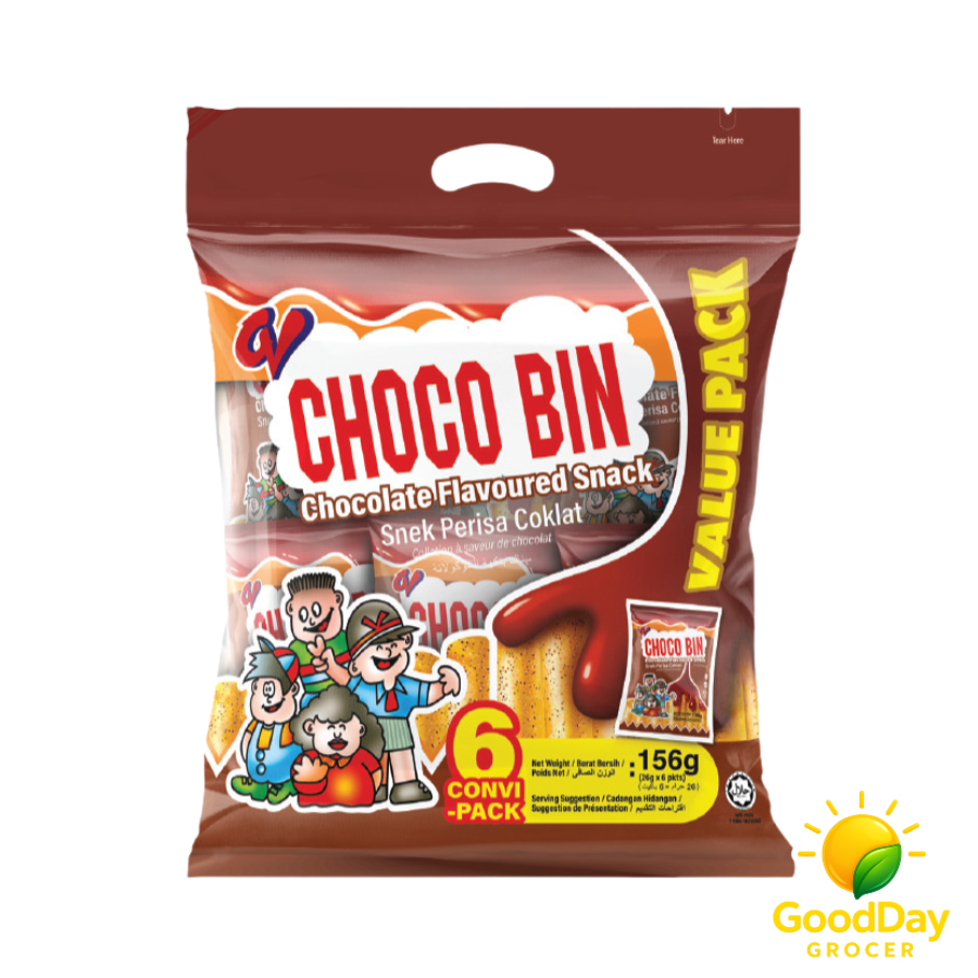 26g x 6pcs Cv Choco Bin Chocolate Flavoured Snack Snek Perisa Coklat ...