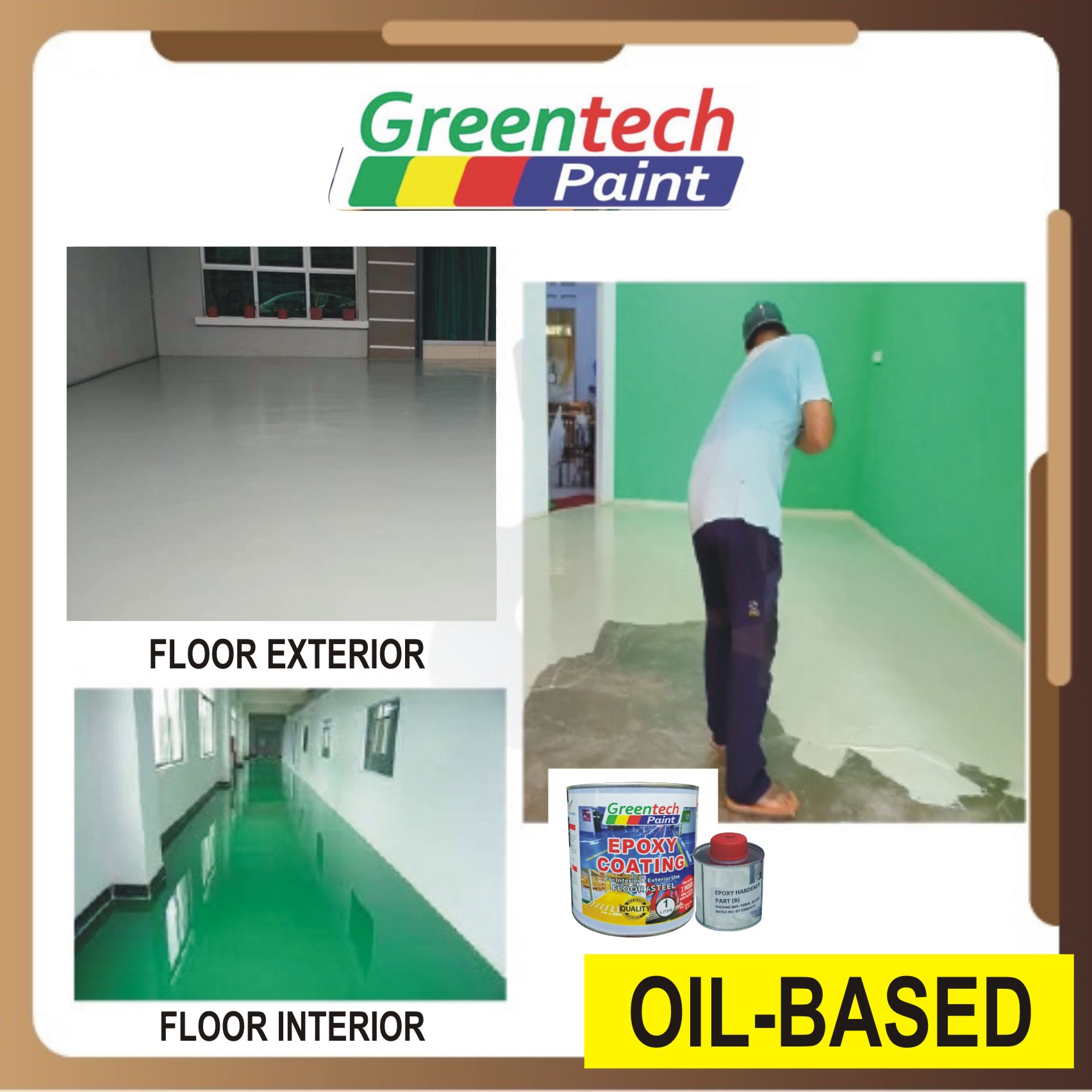 COLY Epoxy Floor Paint Greentech Paint & Waterproof Coating GLOSS ( 5 ...