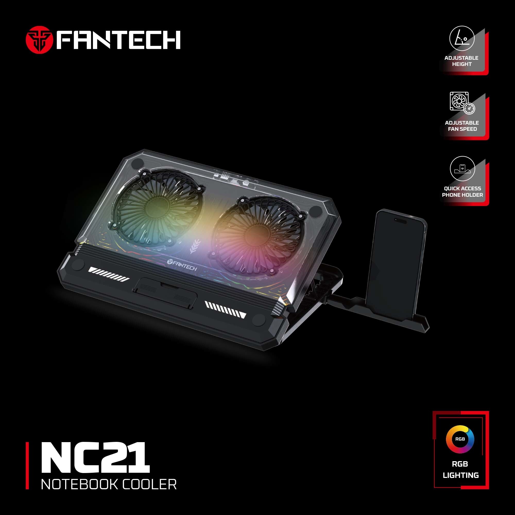 FANTECH NC14,NC21,NC22 GAMING NOTEBOOK COOLER | Shopee Malaysia