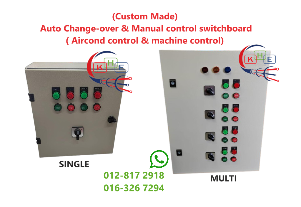 (Custom Made) Auto Change-over & Manual control switchboard single ...