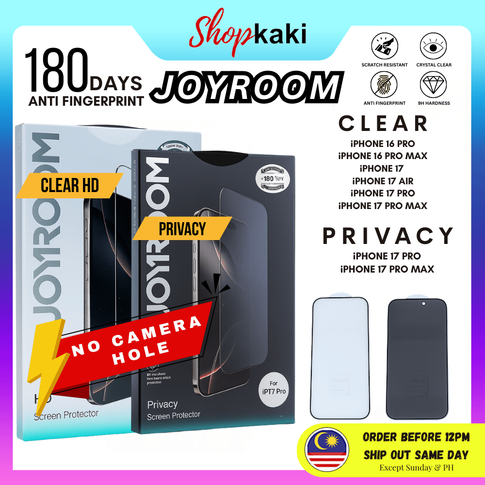 Joyroom iPhone 17 / 17 Air / 17 Pro / 17 Pro Max Clear HD/ Privacy ...