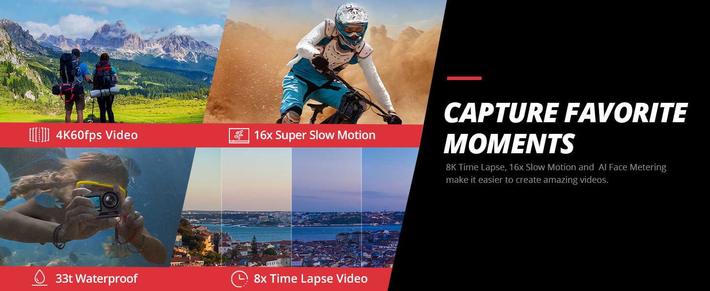 AKASO Brave 8 - Action Camera | 4K60fps Video | 48MP Image | 8K Time ...