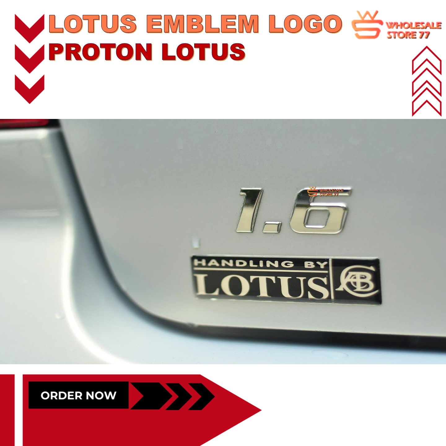 READY STOCK | PROTON HANDLING BY LOTUS EMBLEM METAL COATED PROTON LOTUS ...