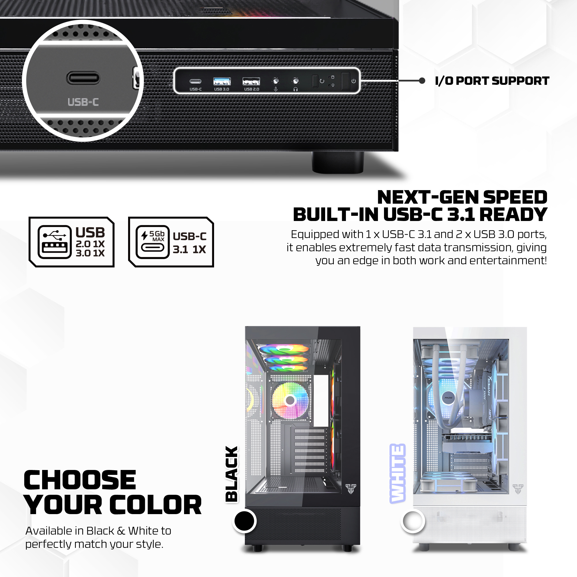 FANTECH CG86 LUMINA L FULL TOWER CASE | Shopee Malaysia
