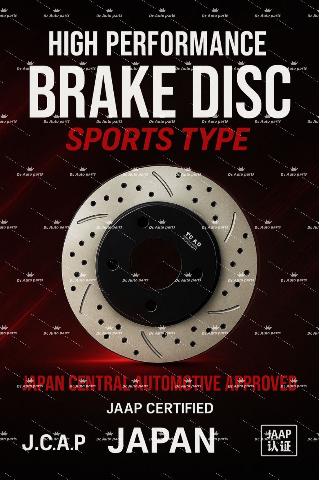 JCAP JAPAN MITSUBISHI XPANDER NC1W DRILLED SLOTTED SPORT DISC ROTOR ...