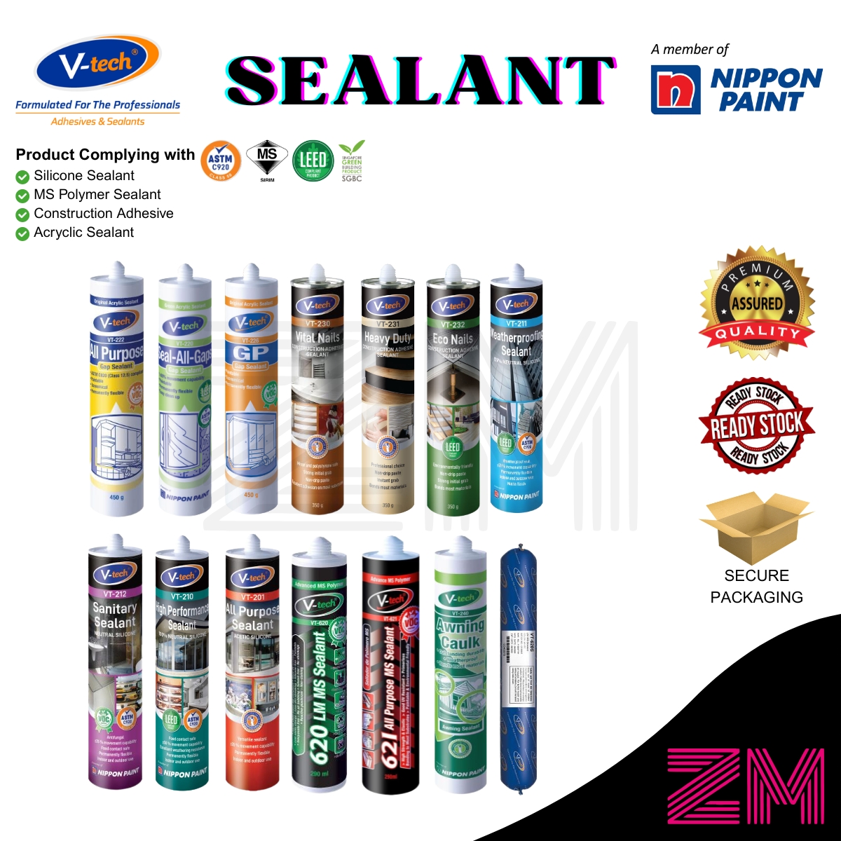 VTECH Acrylic Sealant | Silicone Sealant | Acetic Sealant | Neutral ...