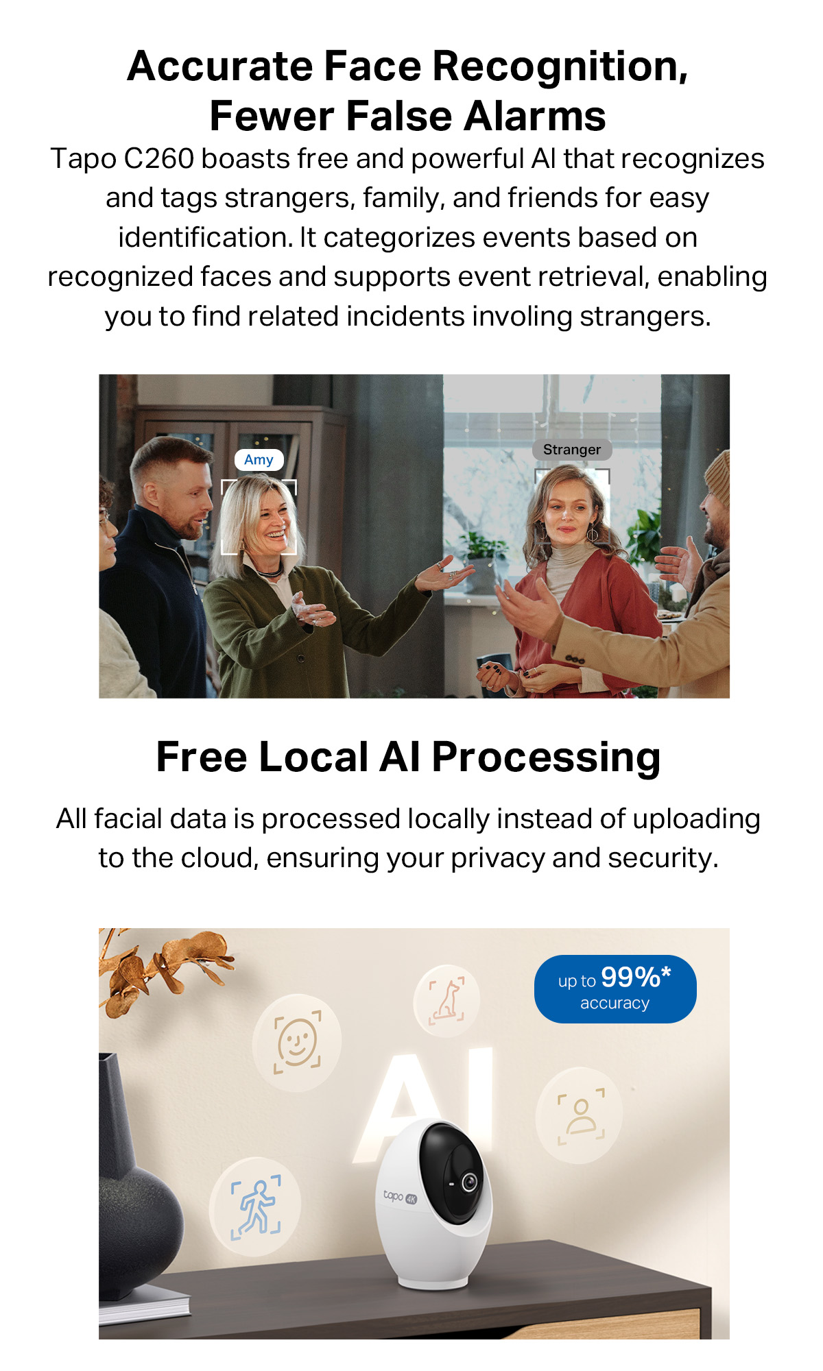 TP-Link Tapo C260 Wireless Indoor CCTV Pan Tilt AI Home Network ...