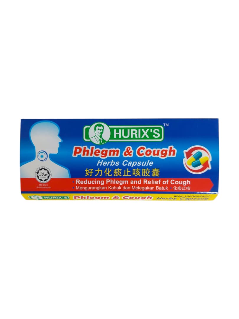 Hurix's Phlegm And Cough Herbs Capsule 6s/stp | Shopee Malaysia