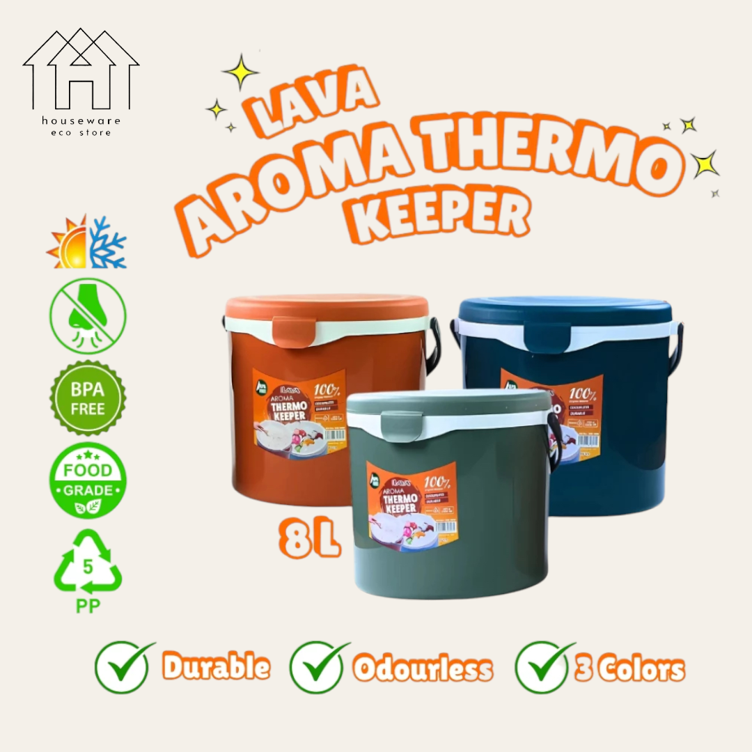 Lava Heavy Duty AROMA THERMO KEEPER Rice Bucket Tong Ais Nasi Insulated ...