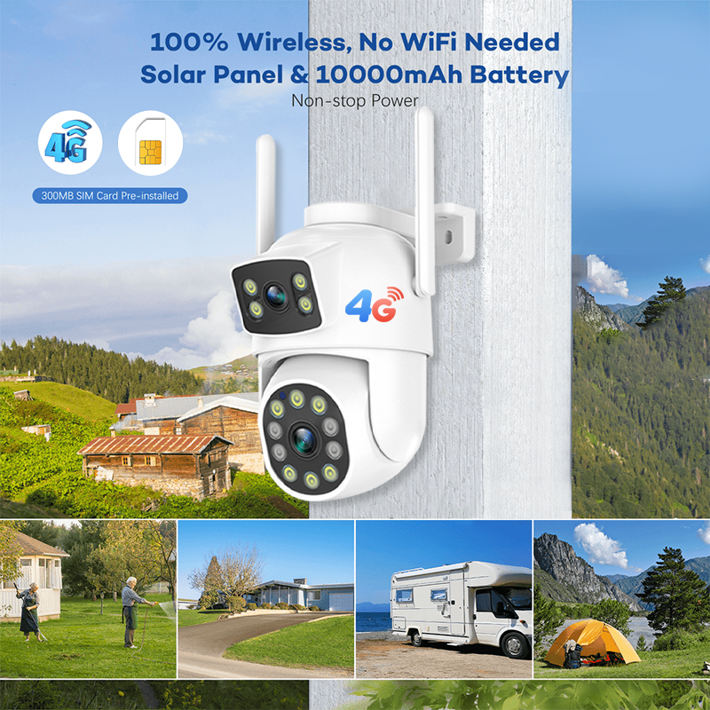 Franwell 8MP BP3 4G Sim Card Waterproof CCTV Wireless Outdoor PTZ Speed ...