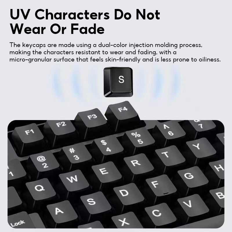 USB Wired Keyboard with Mouse USB Portable Office PC Laptop Keyboard ...