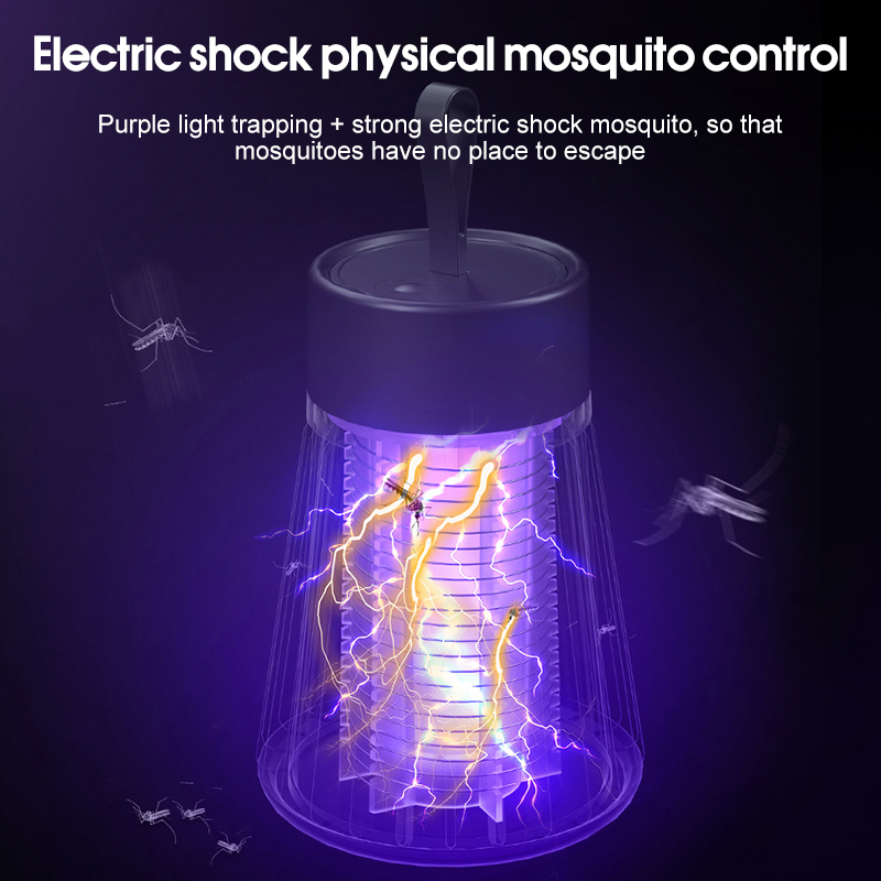 Portable Mosquito Killer Lamp LED Light Elektrik Shock Air Suck Insect ...