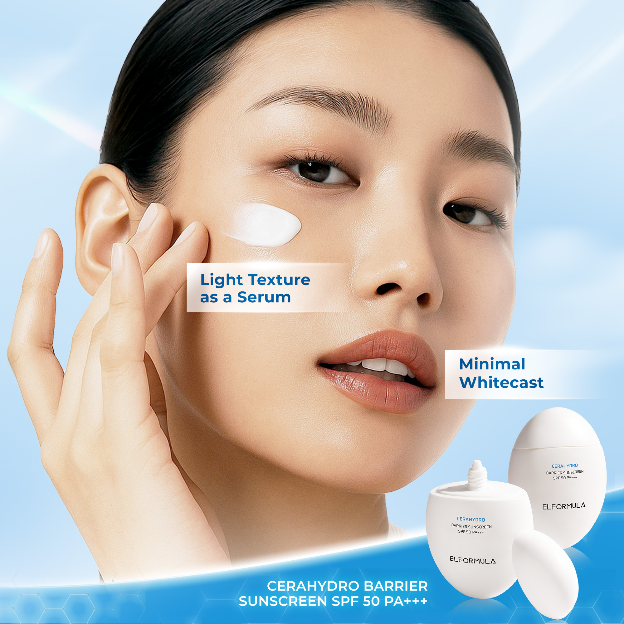 ELFORMULA Intensive CeraHydro Barrier Repair Sunscreen SPF50 PA++++ UV ...