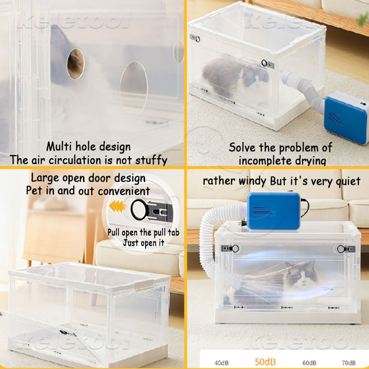 Pet Portable Nebulizer Machine Pet Cat Atomization Box Oxygen Cage Pets ...