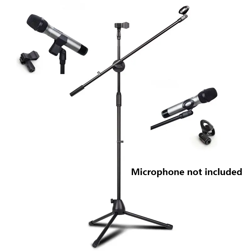 150CM Microphone Tripod with Integrated Stand Featuring 2 Microphone ...