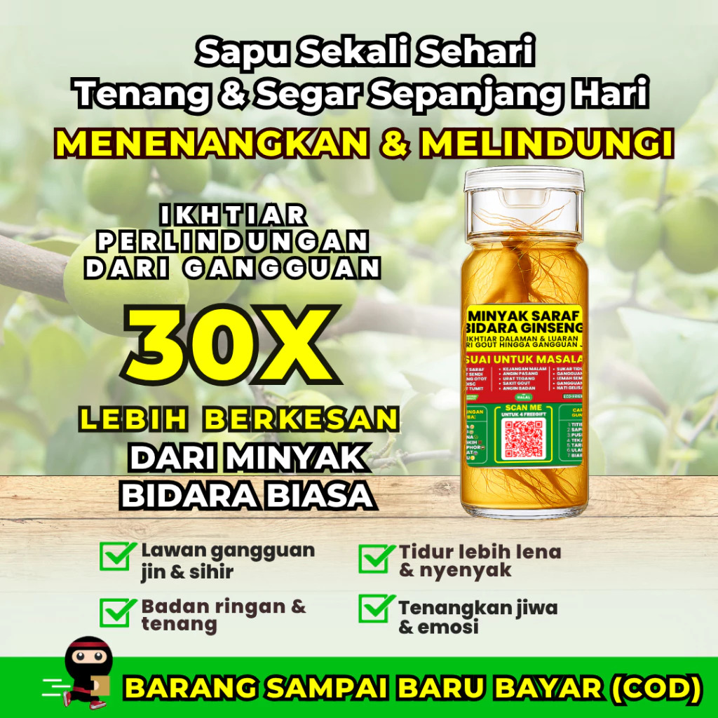 ChatGPT said: [READY STOK] Minyak Urut Saraf Bidara + Ginseng ...
