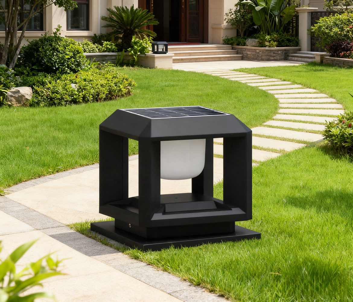 Lampu Pagar Solar Gate Light Outdoor Lighting IP67 Waterproof Solar ...