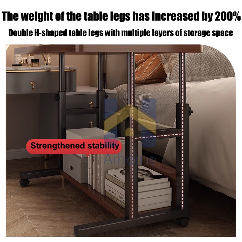L60/80cm Adjustable Bedside Laptop Table Sofa Side Table ...