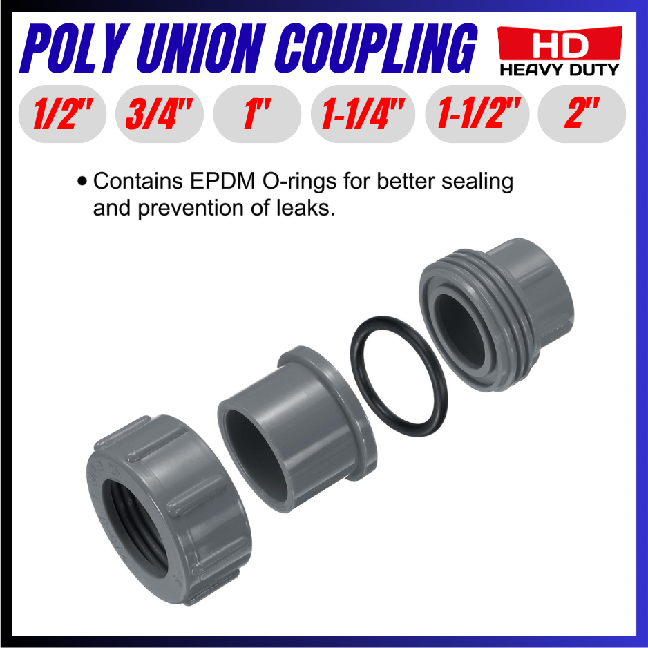 HEAVY DUTY PVC Union Coupling Socket End - S/E Threaded - T/E | Shopee ...