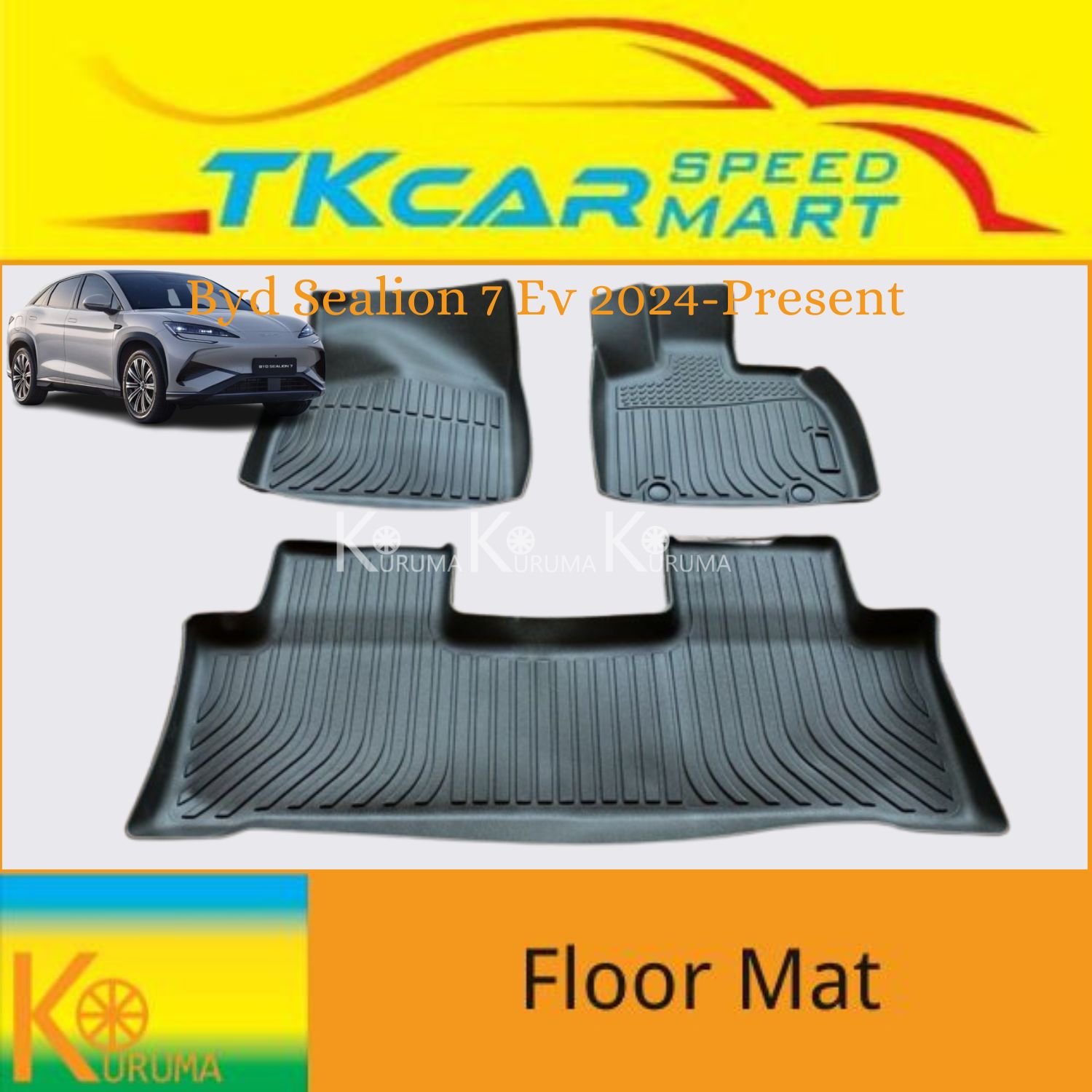 [READY STOCK] BYD SEALION 7 ALL NEW 2024-PRESENT ( KURUMA ) RUBBER TPO ...