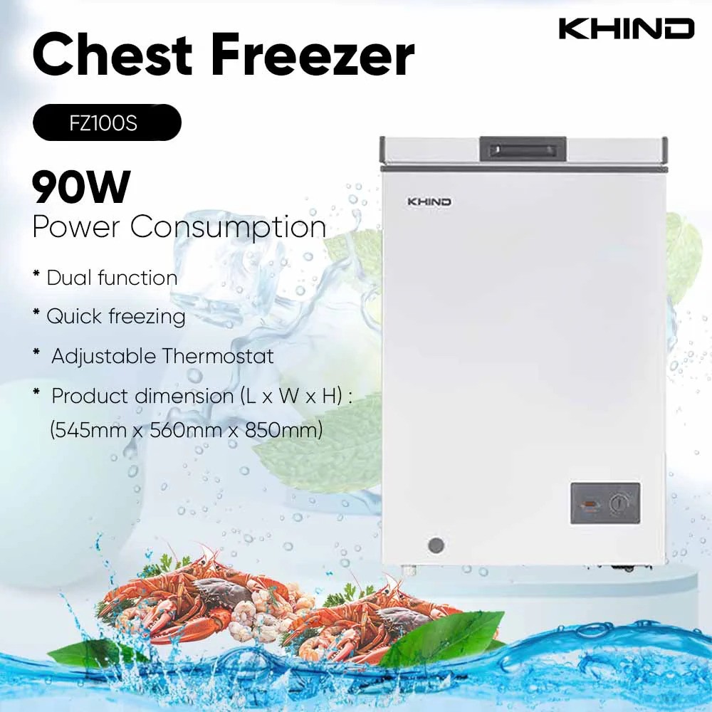 Khind 100L Dual Function Frezzer FZ100S | Shopee Malaysia