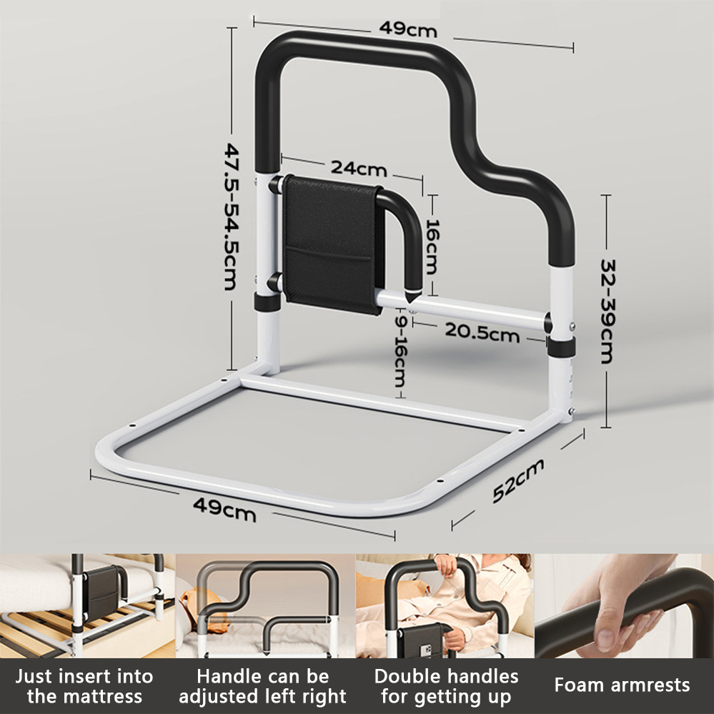 Bed Guard Rail For Patient Safety Handle Get Up Assistive Bedside ...