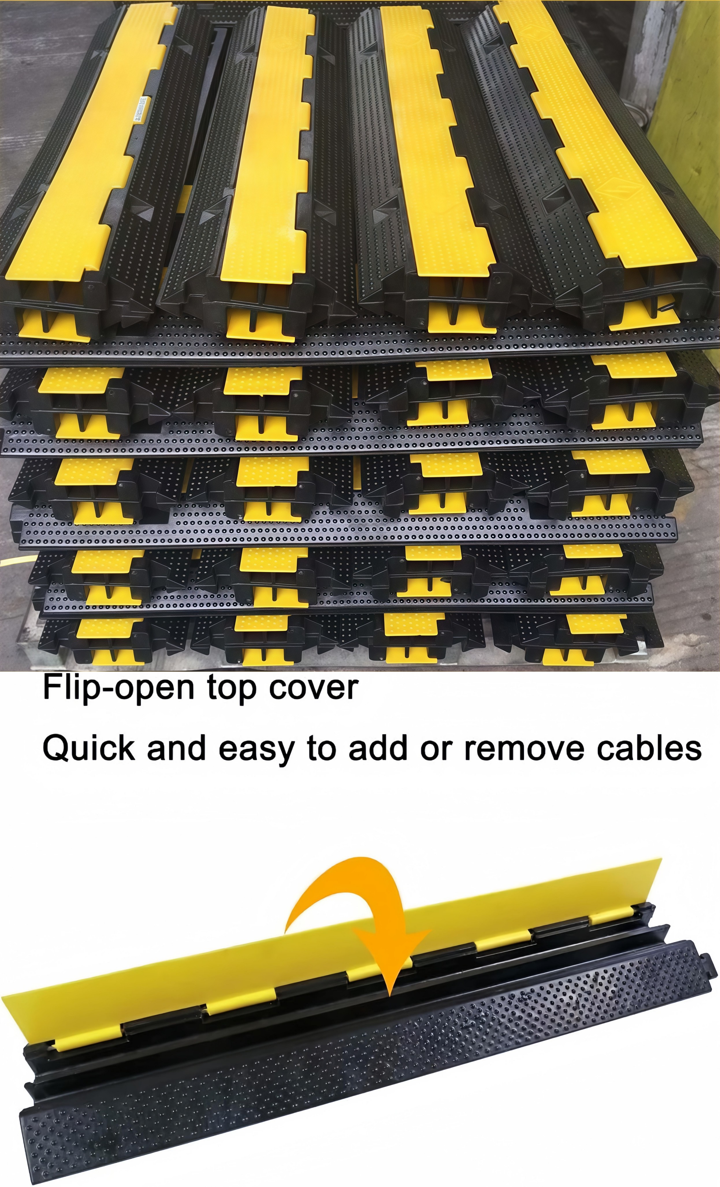Cable Pipe Cover Protector Rubber Ramp Road Hump Speed Bump Indoor ...