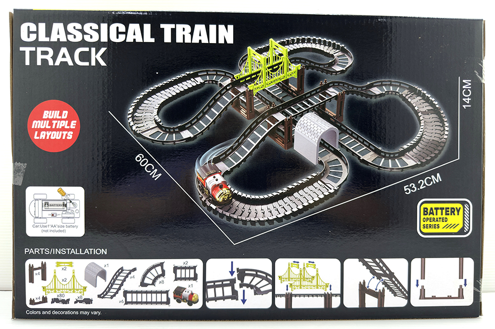 🚂CLASSICAL TRAIN TRACK BUILD MULTIPLE LAYOUTS LET THE CAR ENJOY SHUTTLE ...