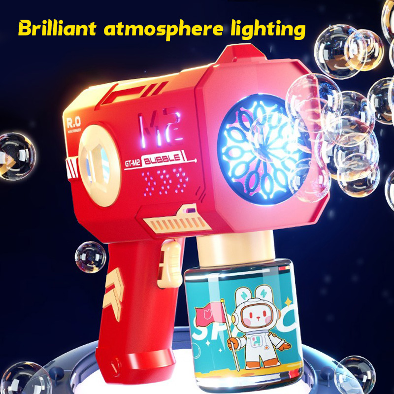 Automated Bubble Gun Luminous Electric Bubble Machine Multi-hole Bubble ...