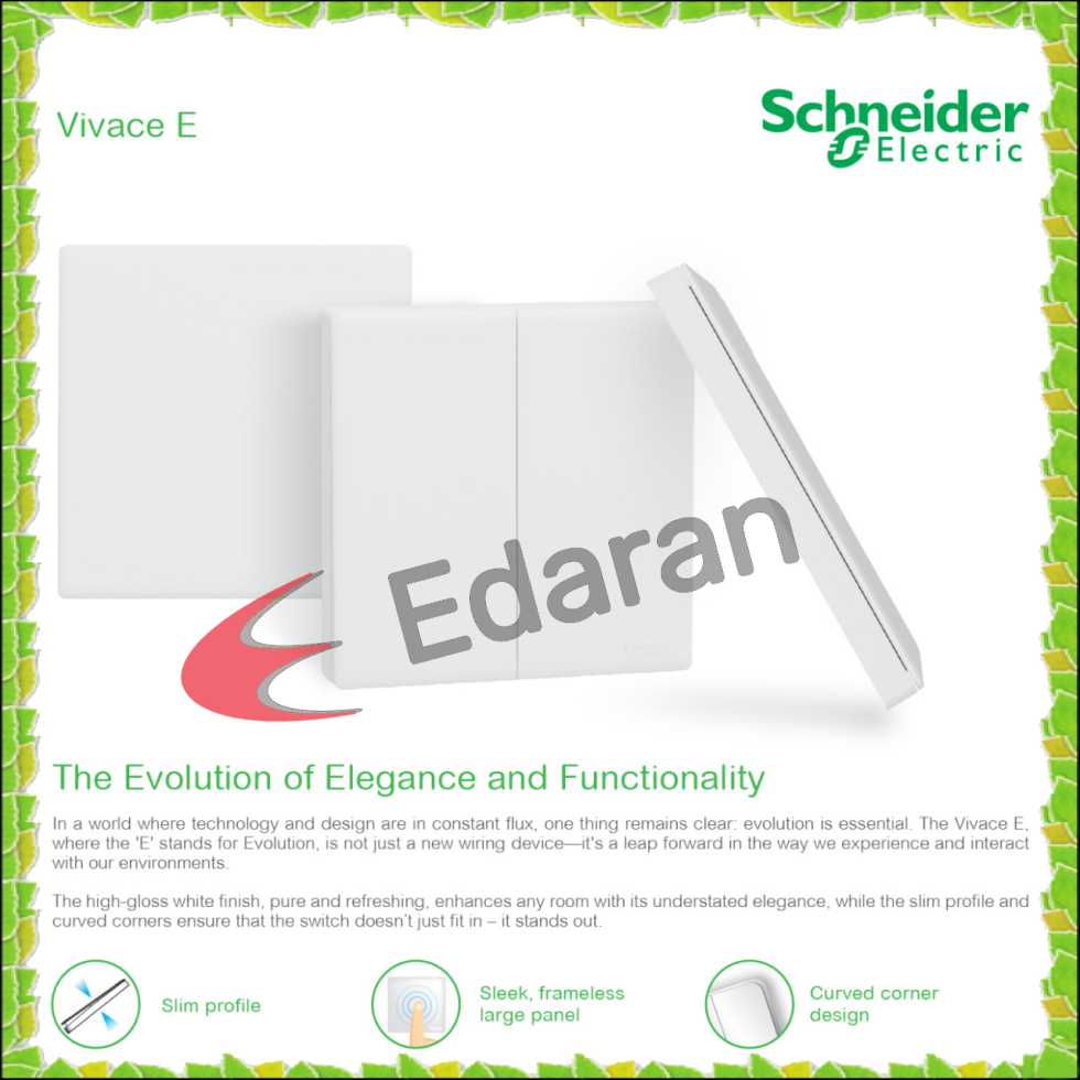 SCHNEIDER VIVACE E SERIES SWITCHES (WHITE) | Shopee Malaysia