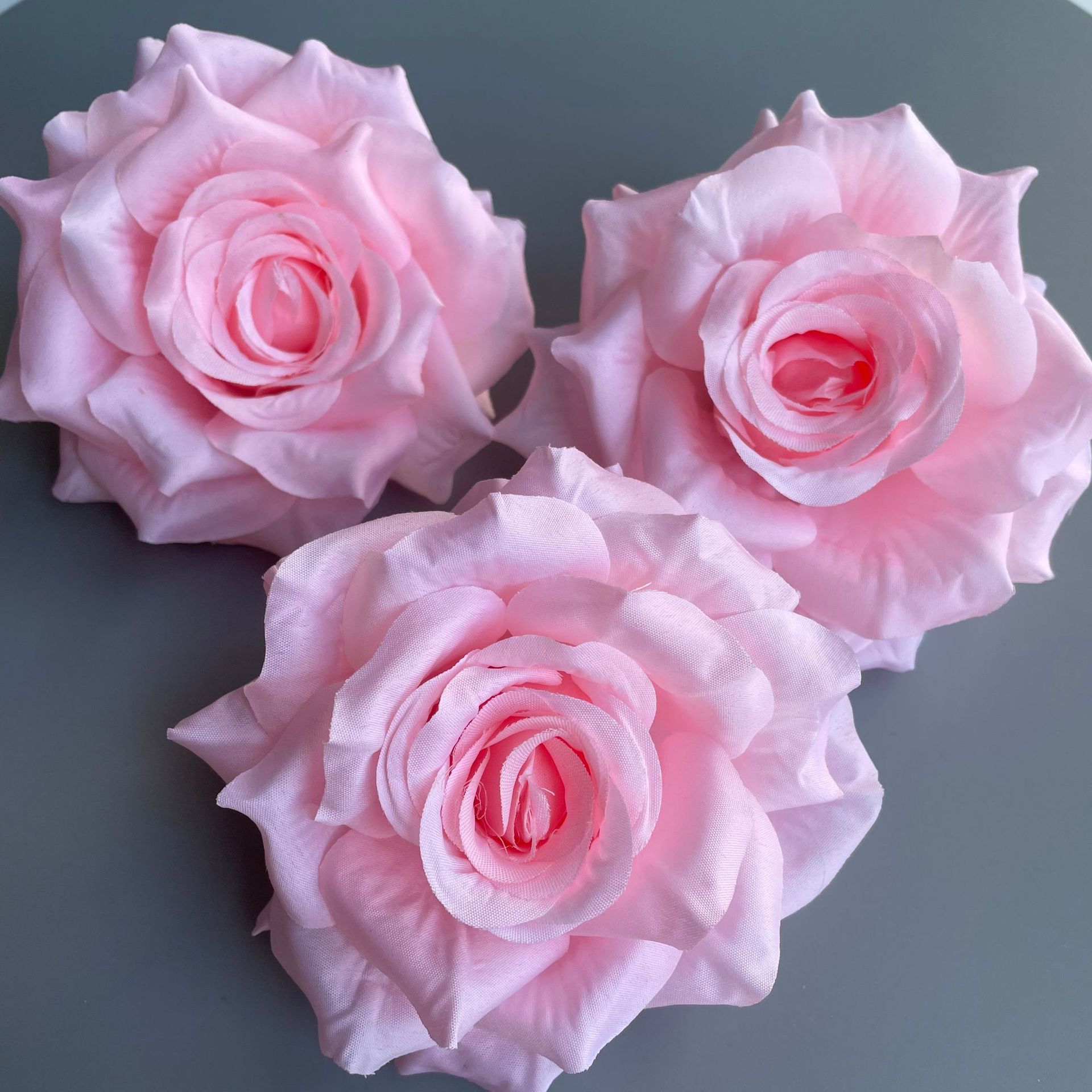 3 pcs/ 10 pcs of simulated frilled rose flower heads, suitable for ...