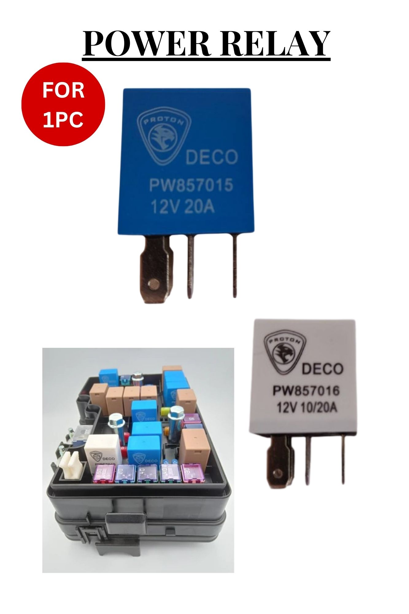 PROTON EXORA PREVE BLM 4PIN/5PIN 20A 35A POWER RELAY PW857017 PW857015 ...